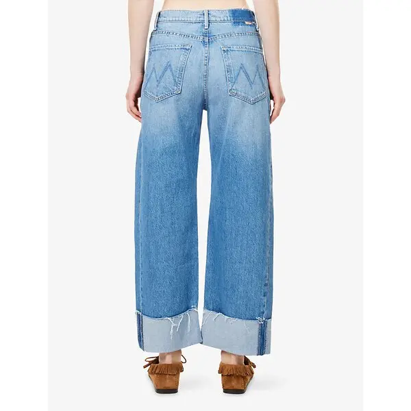MOTHER The Halfpipe Ankle Cuff Barrel Leg Denim Jeans