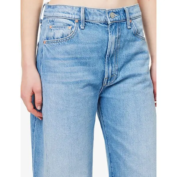 MOTHER The Halfpipe Ankle Cuff Barrel Leg Denim Jeans