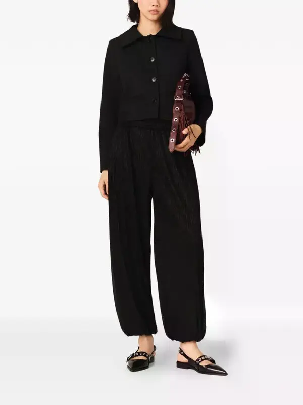 Maje Metallic Pleated Trousers
