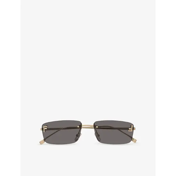 Fendi Crystal Embellished Square Frame Sunglasses