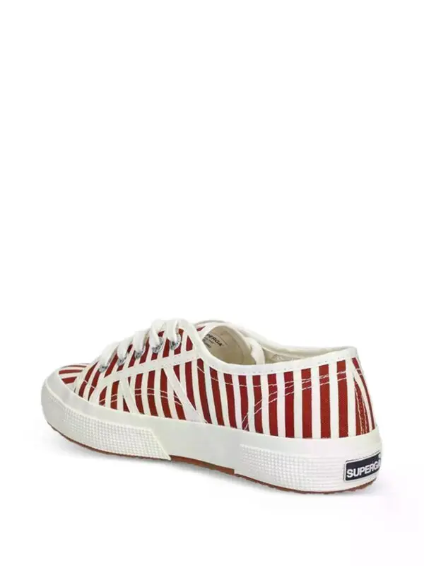 Superga 2750 Striped Lace-up Sneakers - Red