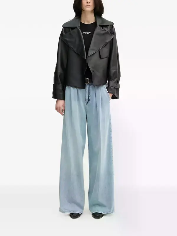 JOOP! Pleated Wide-leg Jeans