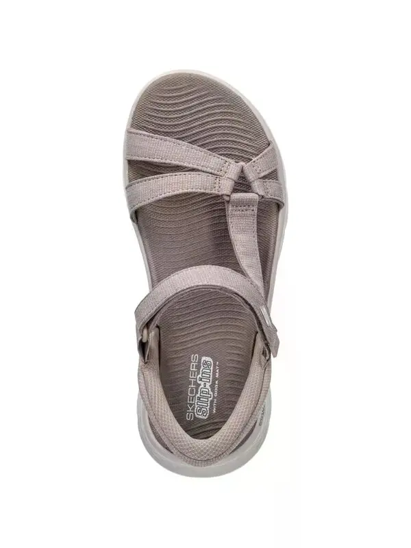 Sketchers Go Walk Flex Strappy Sandals - Neutrals