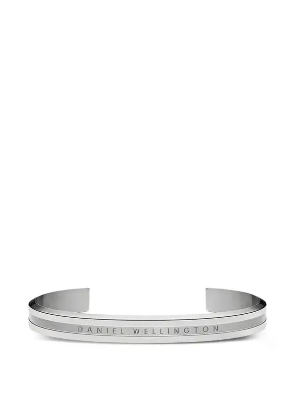 DANIEL WELLINGTON Engraved Logo Open Cuff Bracelet - Silver