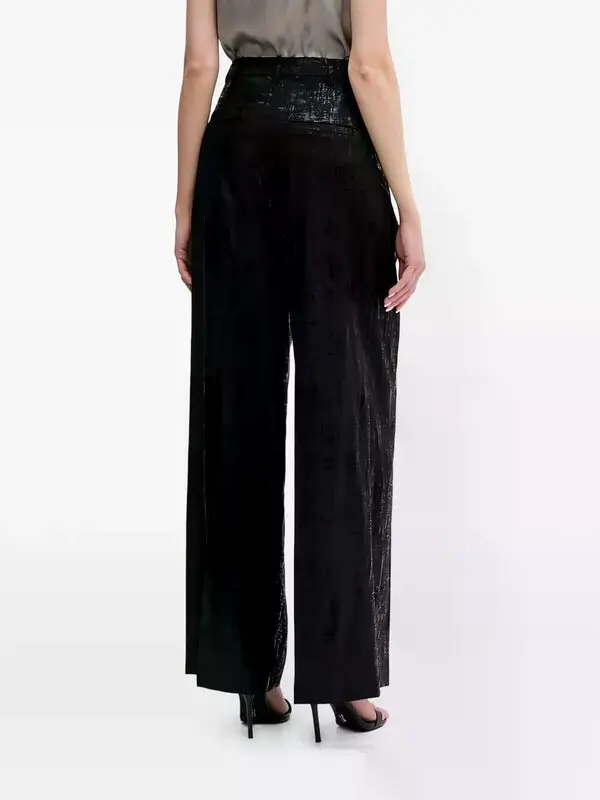 SILVIAN HEACH Textured Wide-leg Trousers