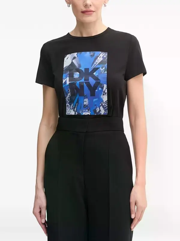 Dkny Graphic Print T-shirt - Black