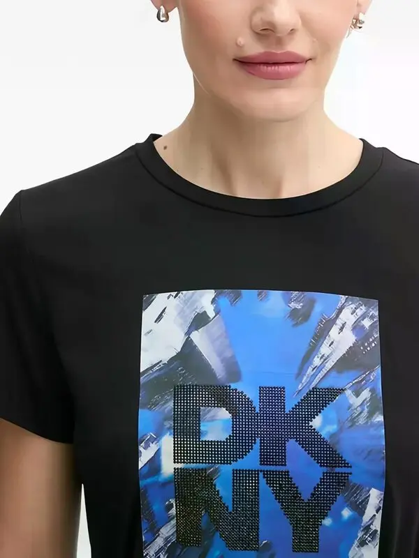 Dkny Graphic Print T-shirt - Black