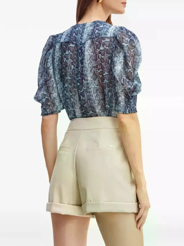 MORGAN Pleated Shorts With Cuffed Hem