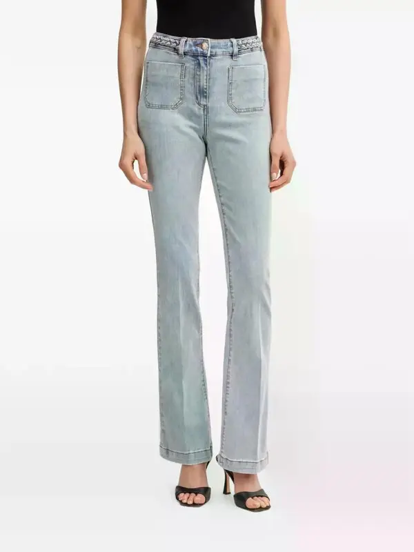 MORGAN Braided Trim Denim Jeans