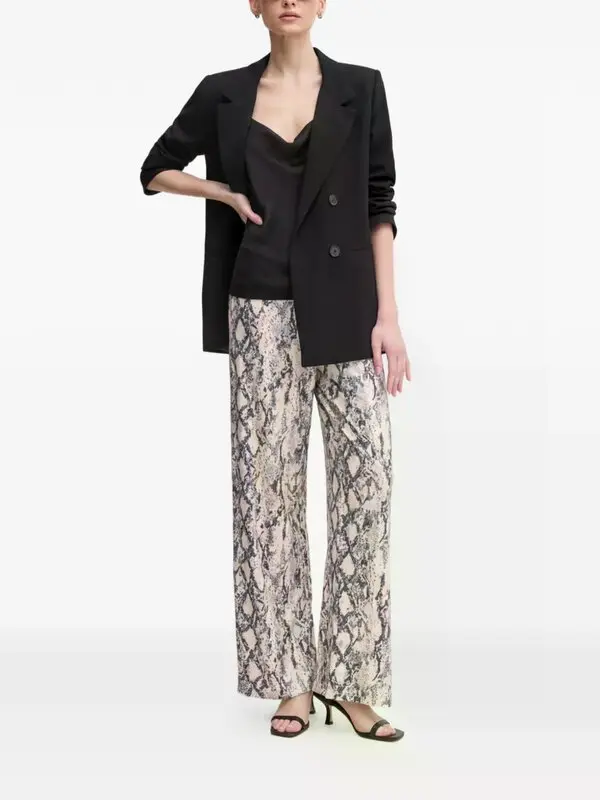 OUI Snake-print Trousers