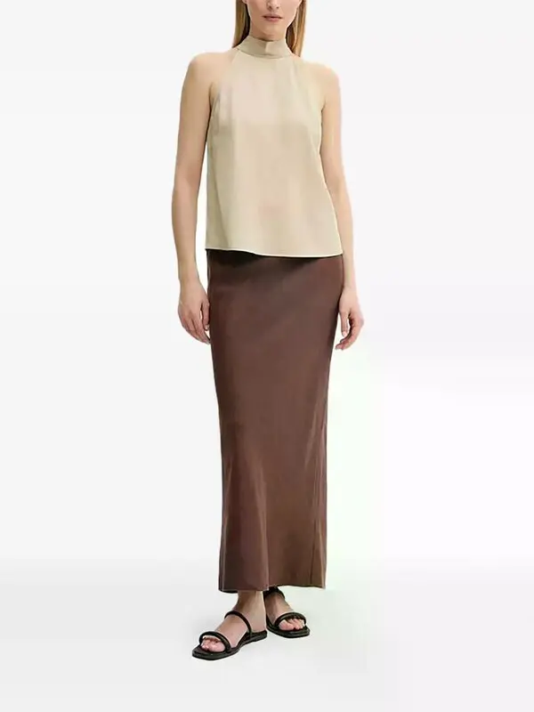 SAMSOE SAMSOE High-neck Sleeveless Top With Tie Detail