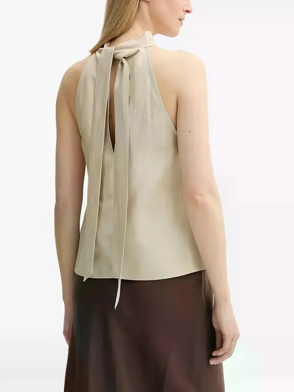 SAMSOE SAMSOE High-neck Sleeveless Top With Tie Detail