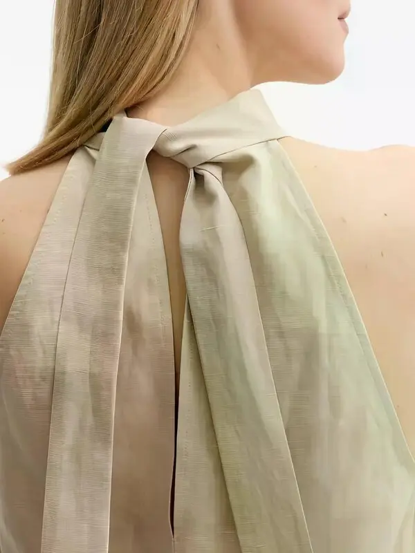 SAMSOE SAMSOE High-neck Sleeveless Top With Tie Detail