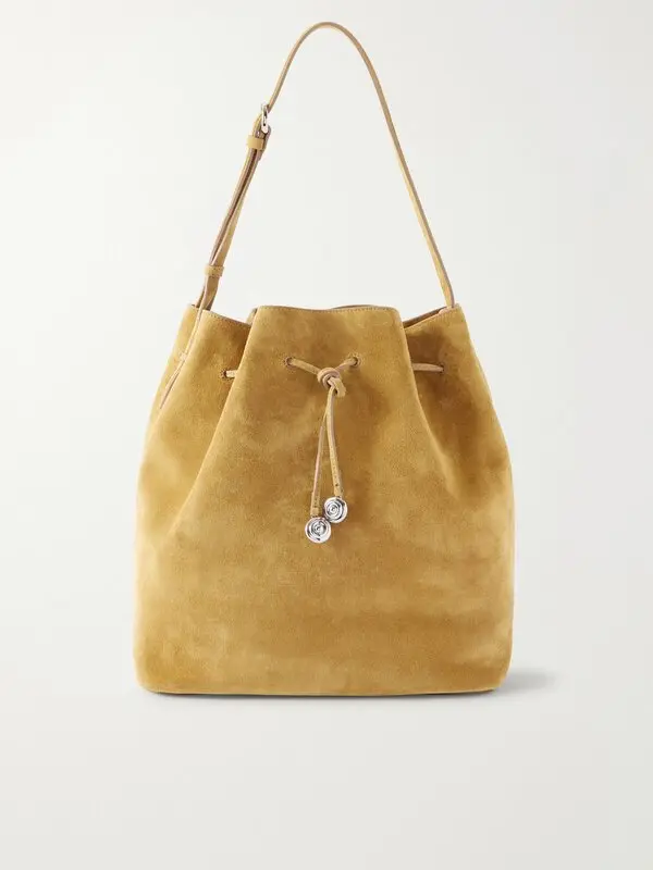 LIFFNER Charm Suede Drawstring Shoulder Bag