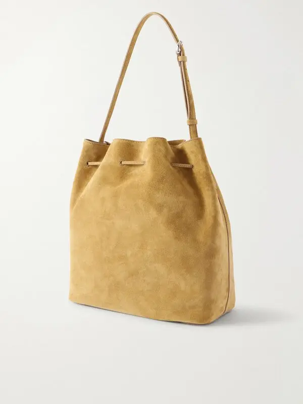 LIFFNER Charm Suede Drawstring Shoulder Bag