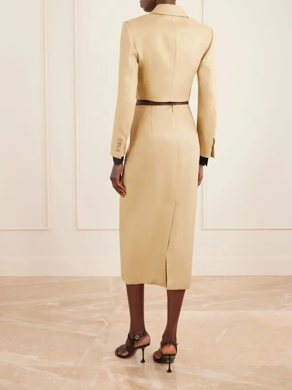 Max Mara Cropped Linen-twill Blazer