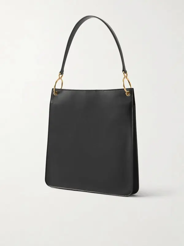 JIL SANDER Otto Medium Leather Shoulder Bag - Black