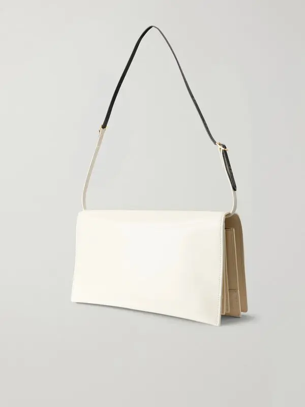JIL SANDER File Medium Leather Shoulder Bag - Neutrals
