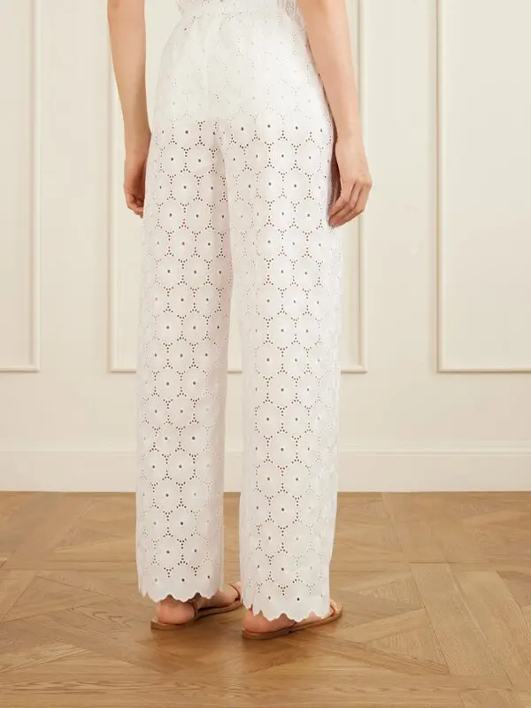 Faithfull The Brand Pamina Broderie Anglaise Wide-leg Pants