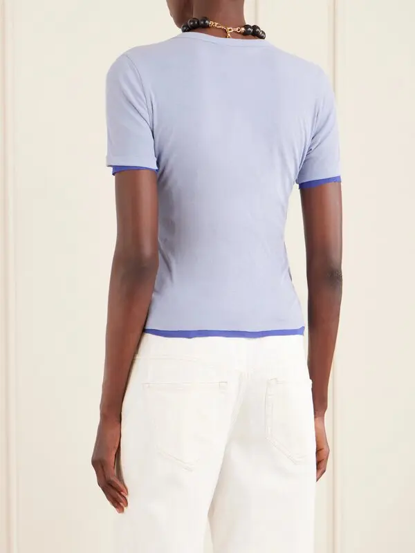 B Sides Reversible Ribbed-knit T-shirt