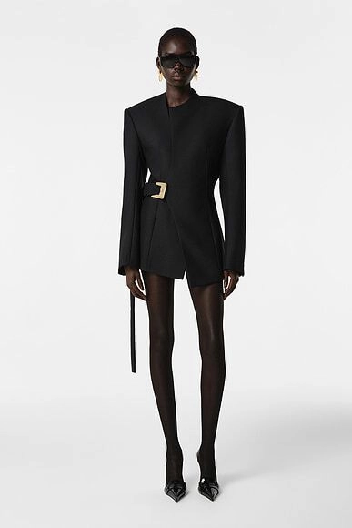 Revolve Sonya Tailored Jacket With Buckle Detail - Black