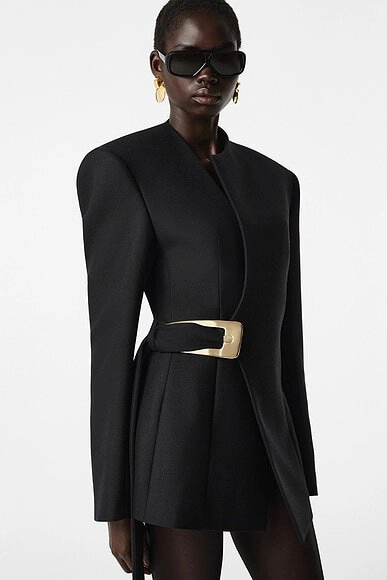 Revolve Sonya Tailored Jacket With Buckle Detail - Black