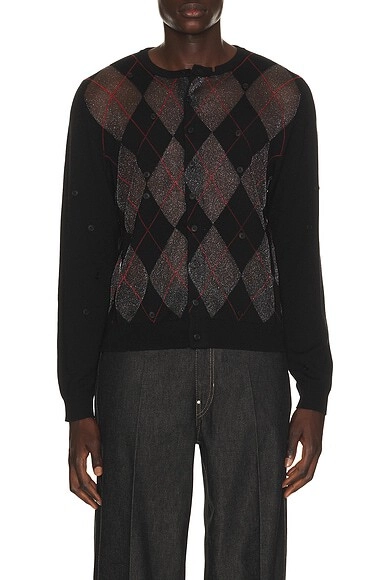 SPENCER BADU Argyle Knit Cardigan