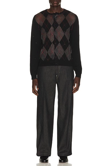 SPENCER BADU Argyle Knit Cardigan