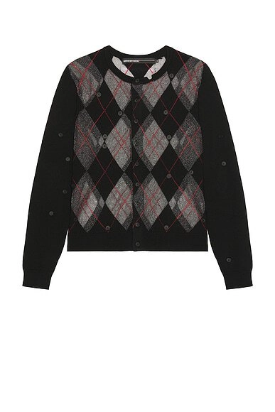 SPENCER BADU Argyle Knit Cardigan