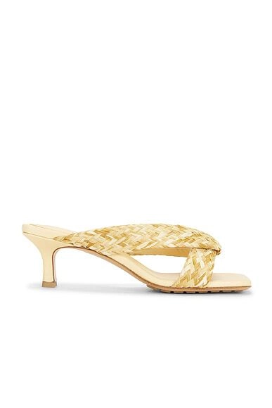 Bottega Veneta Riva Braided Raffia Mule Sandal