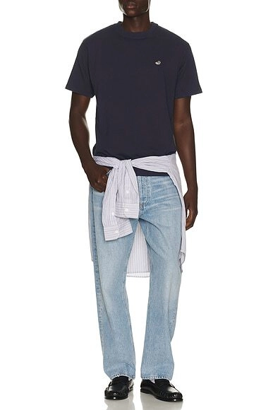 EDMMOND STUDIOS Duck Patch Tee - Plain Navy
