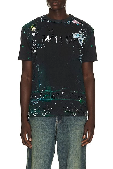 We11Done Trompe-l'oeil Pierced T-shirt
