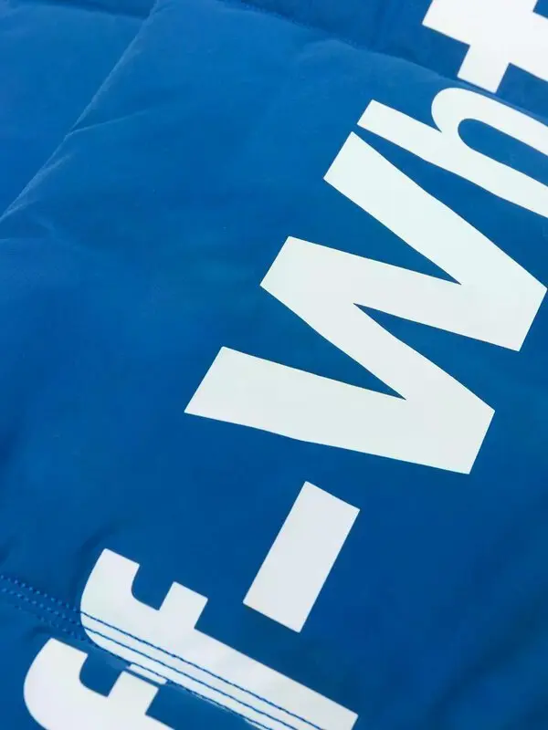 Off-White Logo-print Padded Scarf - Blue