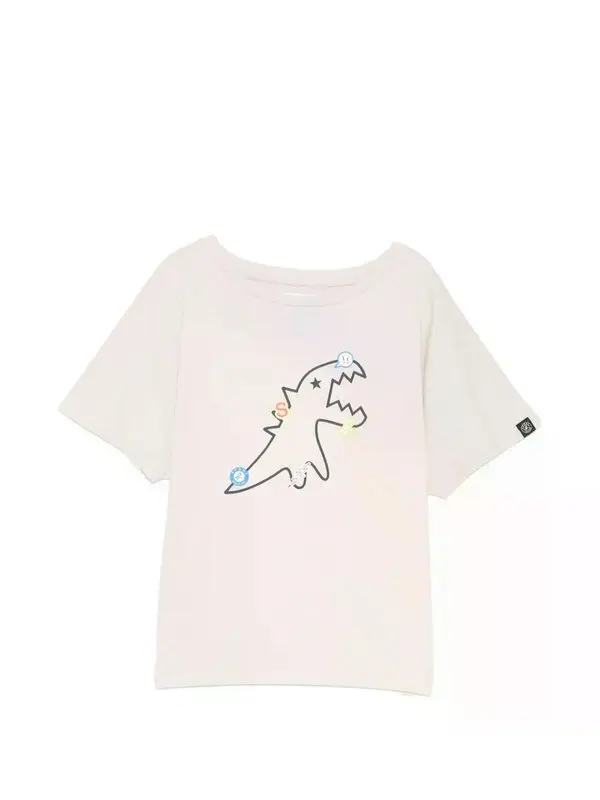 AGNES B. Outline Dino T-shirt - Neutrals
