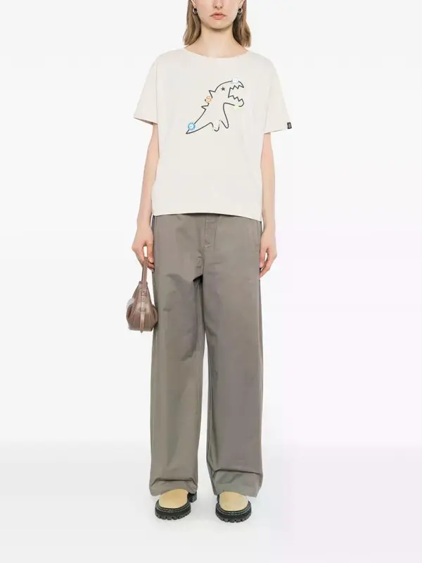AGNES B. Cotton Straight Trousers