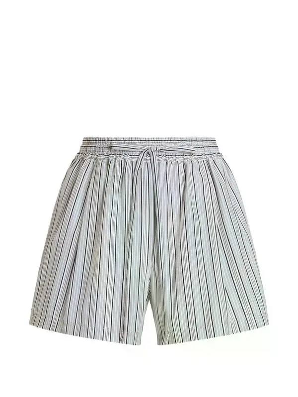 Dolce & Gabbana Striped Drawstring Waistband Shorts - Grey