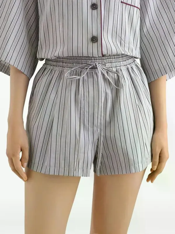 Dolce & Gabbana Striped Drawstring Waistband Shorts - Grey