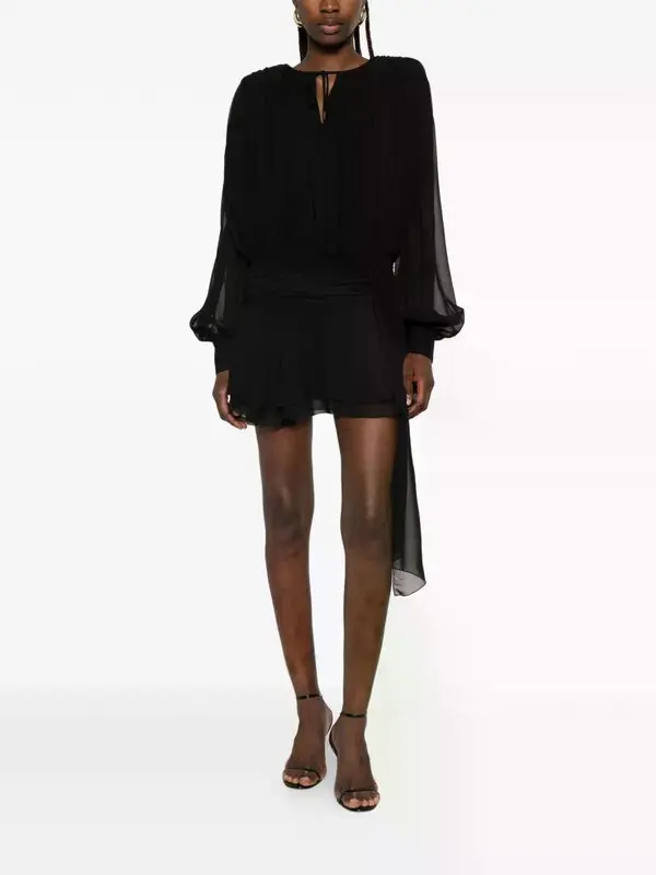 Giuseppe Di Morabito Tie Detail Long Sleeve Mini Dress