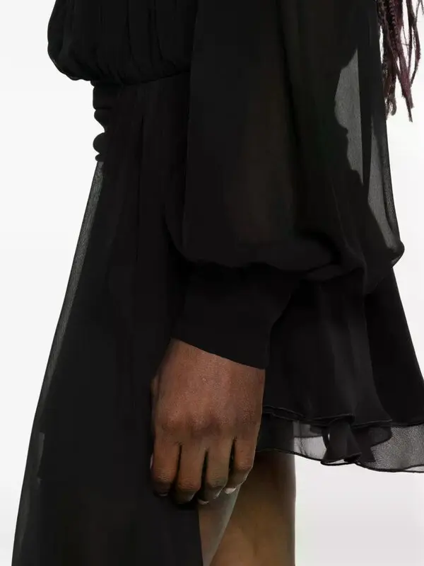 Giuseppe Di Morabito Tie Detail Long Sleeve Mini Dress