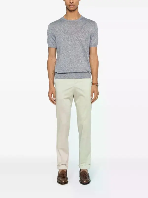 PT TORINO Pressed-crease Slim-fit Tailored Trousers