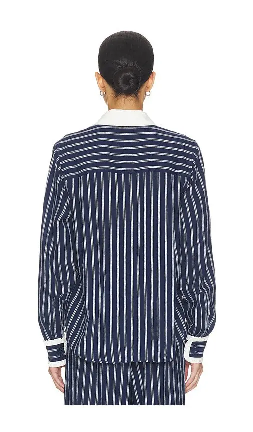 The Upside Belize Bobbi Collared Top - Navy