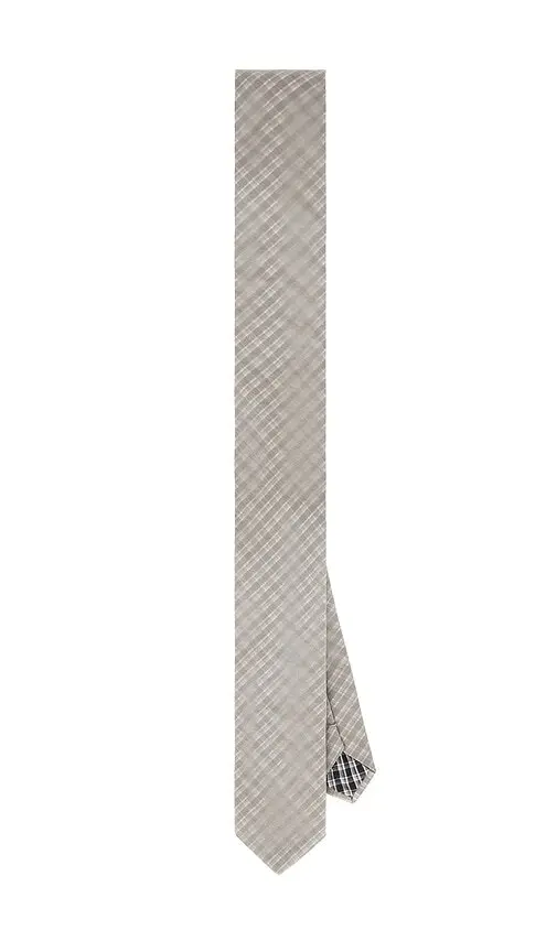 We11Done Check 2 Layered Tie - Grey