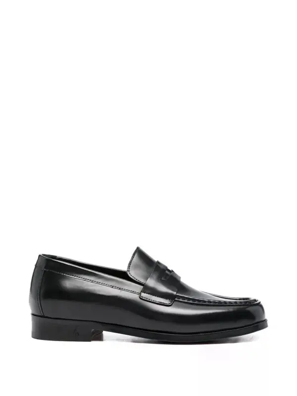 MORGILLO Leather Penny Loafers
