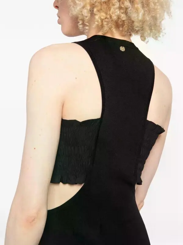 Liu Jo Sleeveless Ribbed-knit Maxi Dress - Black