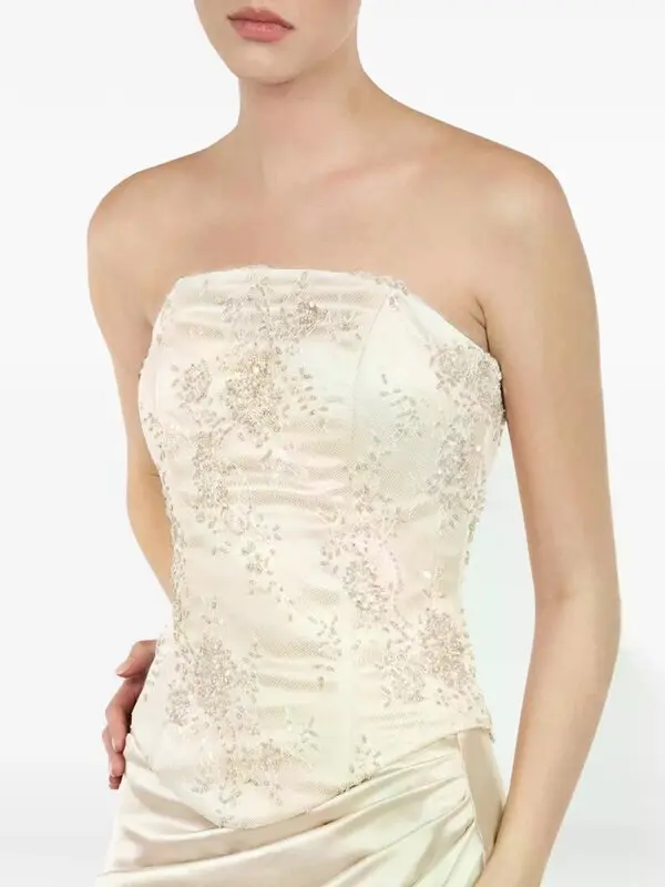 ALEXIA & ANTONIA Embellished Lace Corset Top