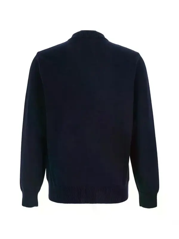 Emporio Armani Cotton Half-zip Sweater - Blue