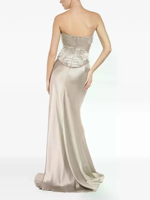 ALEXIA & ANTONIA Draped Maxi Skirt With Side Slit