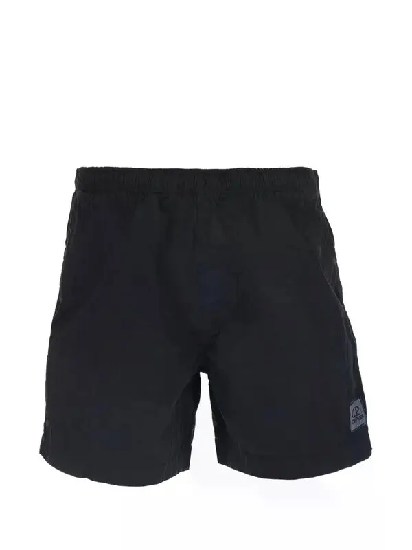 C.P. COMPANY Logo-patch Swim Shorts - Black