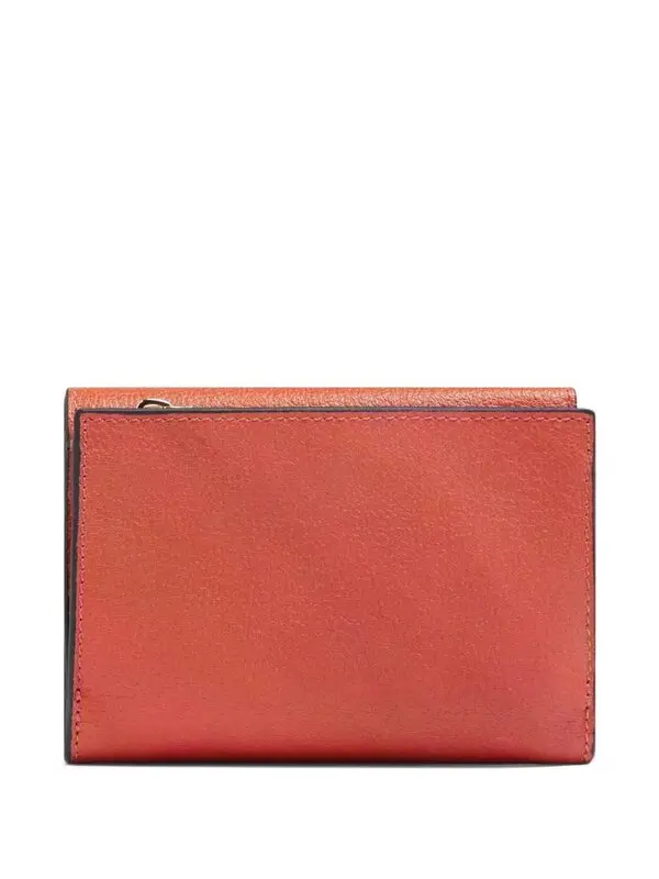 PIQUADRO Small Leather Trifold Wallet - Orange
