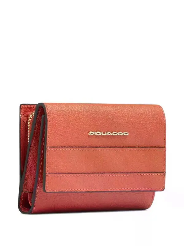 PIQUADRO Small Leather Trifold Wallet